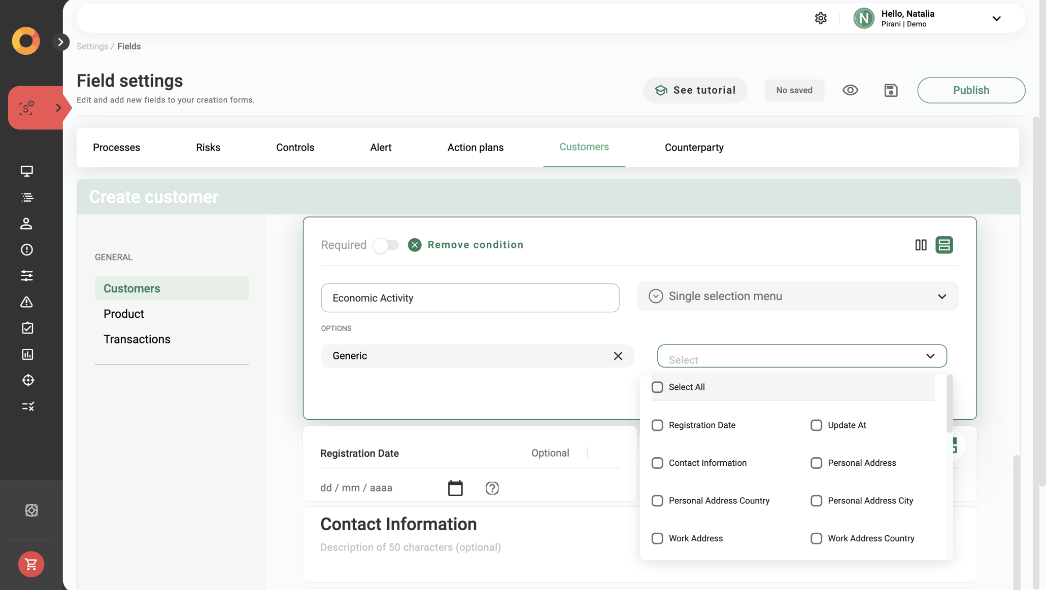 How do the customer-counterparty and alert modules work?