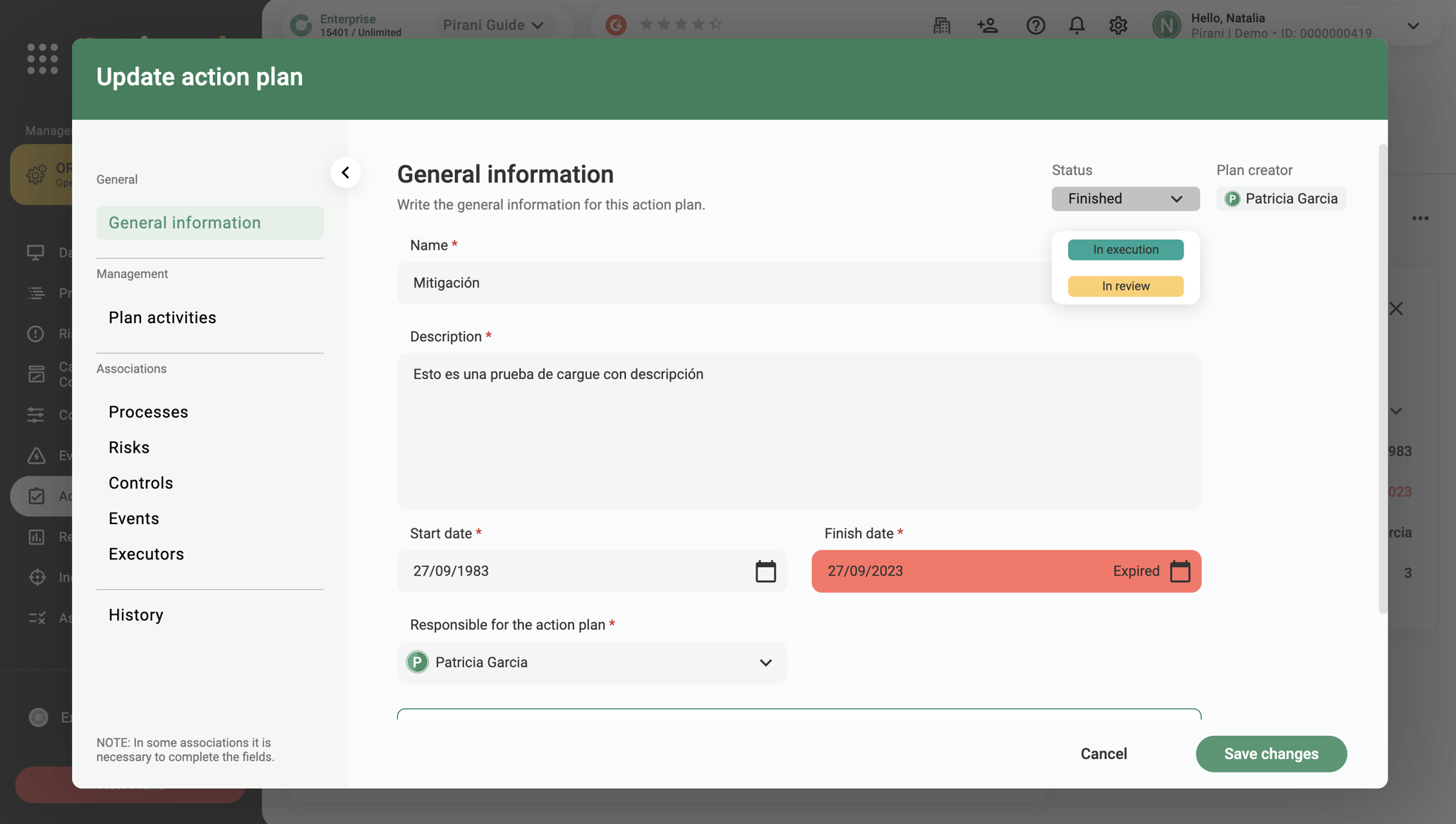 How does the action plan module work?